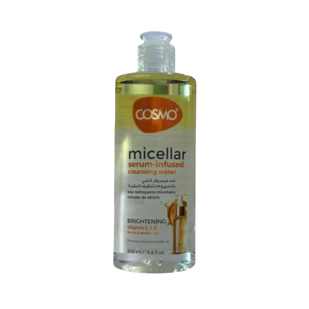 Cosmo Micellar Serum Infused Cleansing Water Brightening Vitamin C & E ...